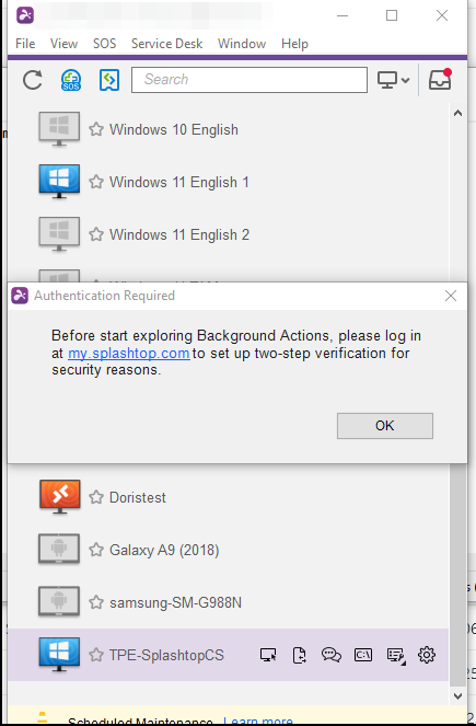 Background Actions – Splashtop Business - Support