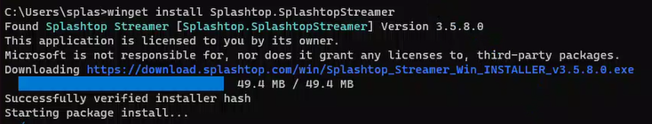 How to use winget to install and manage Splashtop applications ...