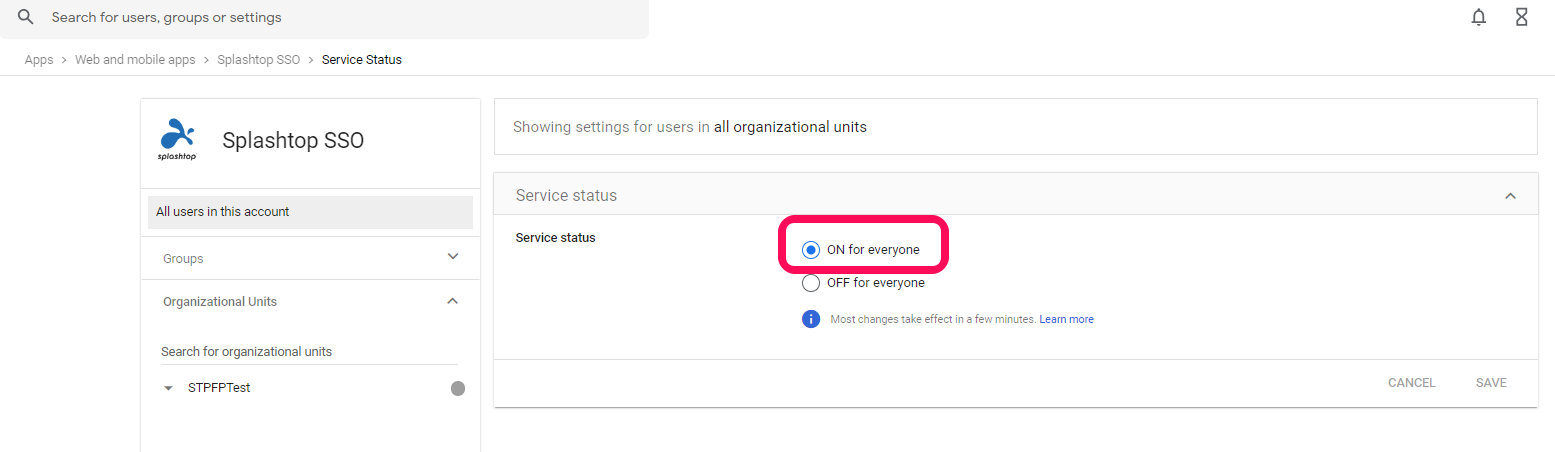 SSO setup - Google Workspace (SAML2.0) – Splashtop Business - Support