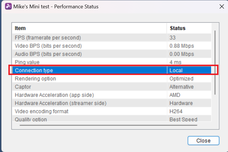 How do I check if a session was a direct connection (local connection ...