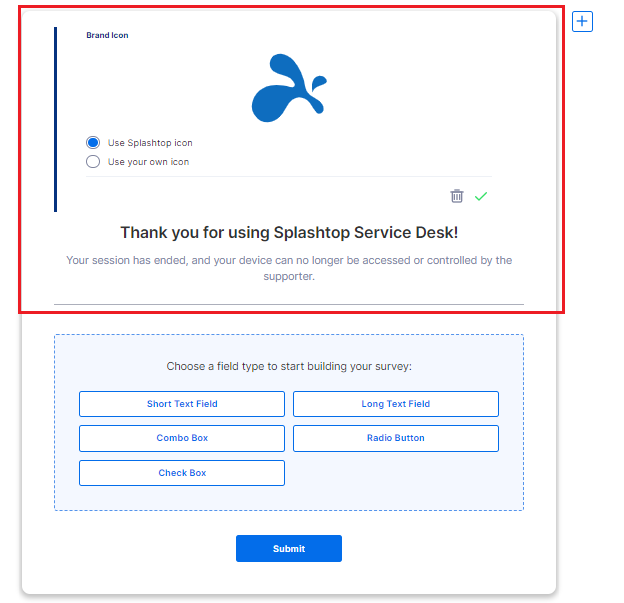 Service Desk: Surveys – Splashtop Business - Support