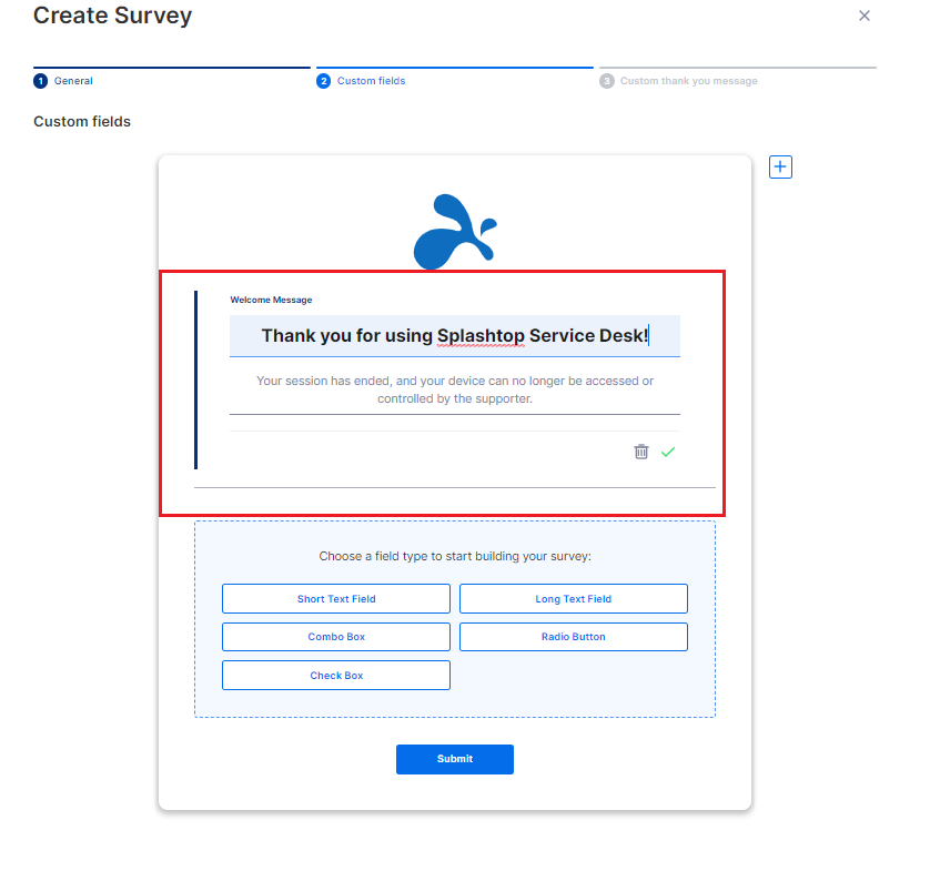 Service Desk: Surveys – Splashtop Business - Support