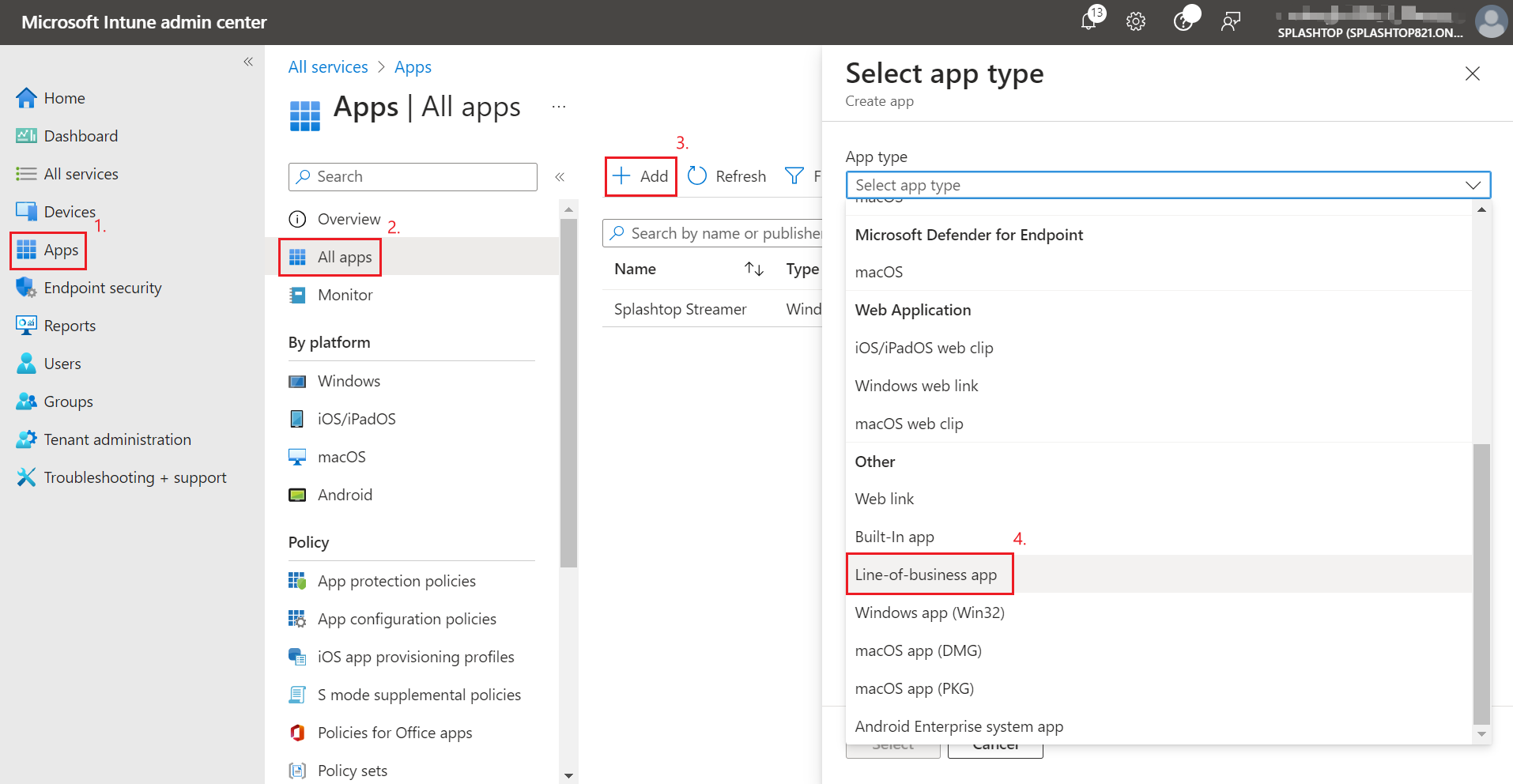 Deploy Using Microsoft Intune With Msi File Splashtop Business Support 