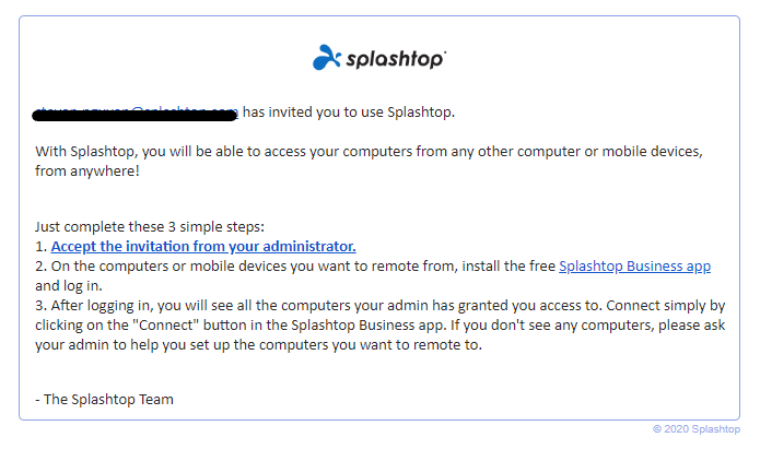 Setting up Splashtop as an Invited User – Splashtop Business - Support