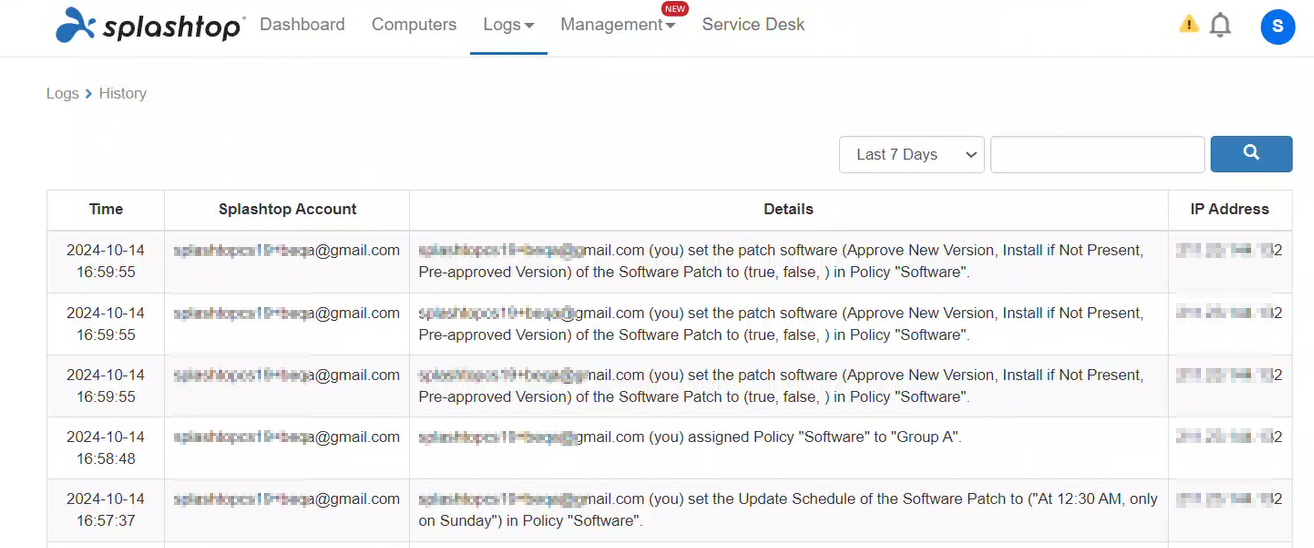 Software Patch – Splashtop Business - Support