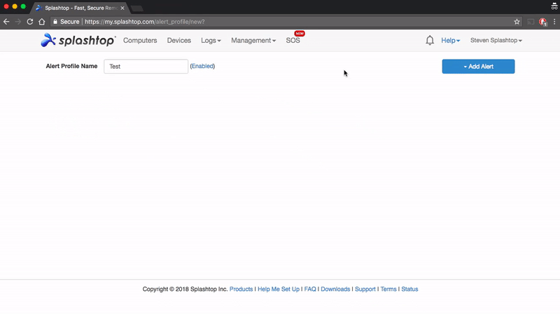 Configurable Alerts (Alert Profiles) – Splashtop Business - Support