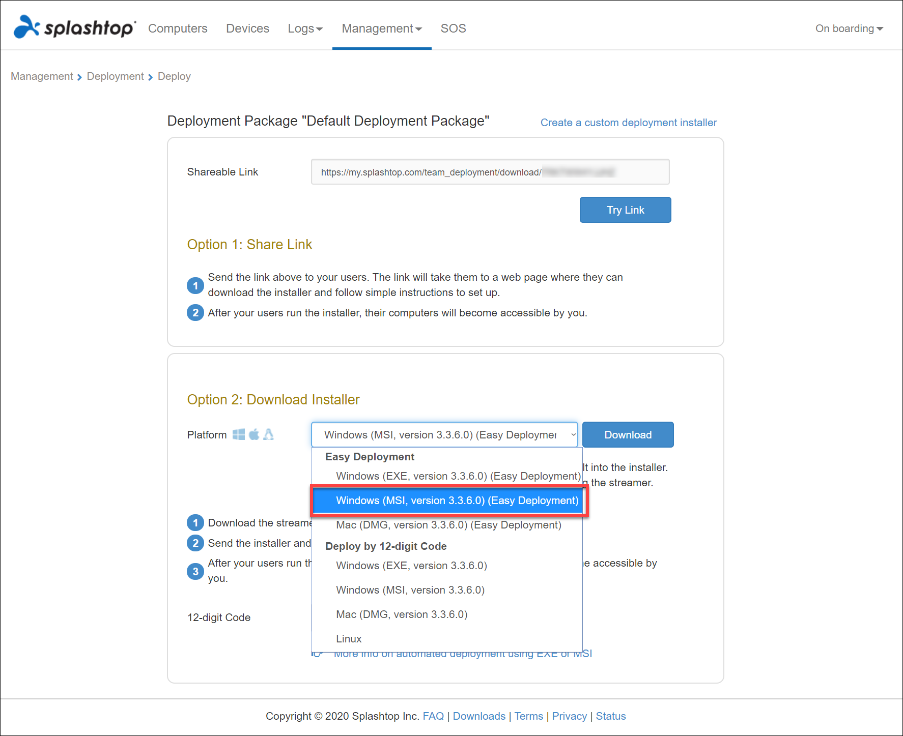 Deploy using Microsoft Intune with MSI file – Splashtop Business - Support
