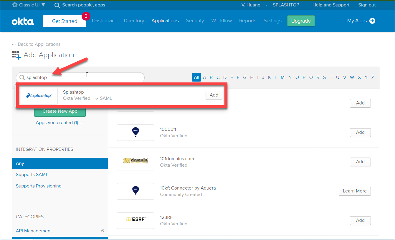 SSO setup - Okta (SAML2.0) – Splashtop Business - Support