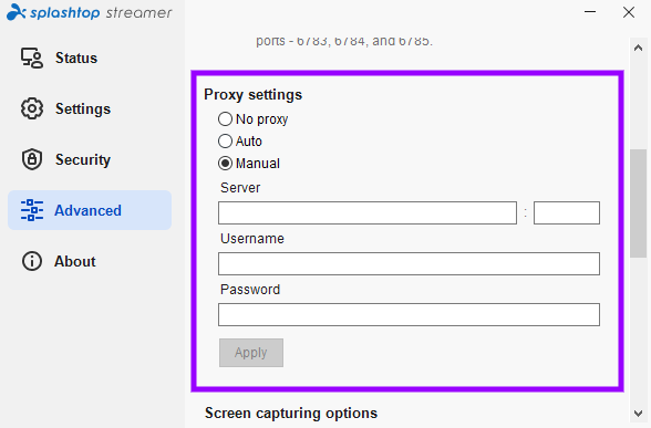 How do I set up Proxy settings in Splashtop Win/Mac Streamer & client ...