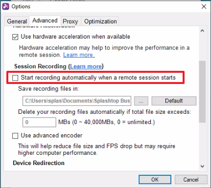 Session Recording – Splashtop Business - Support