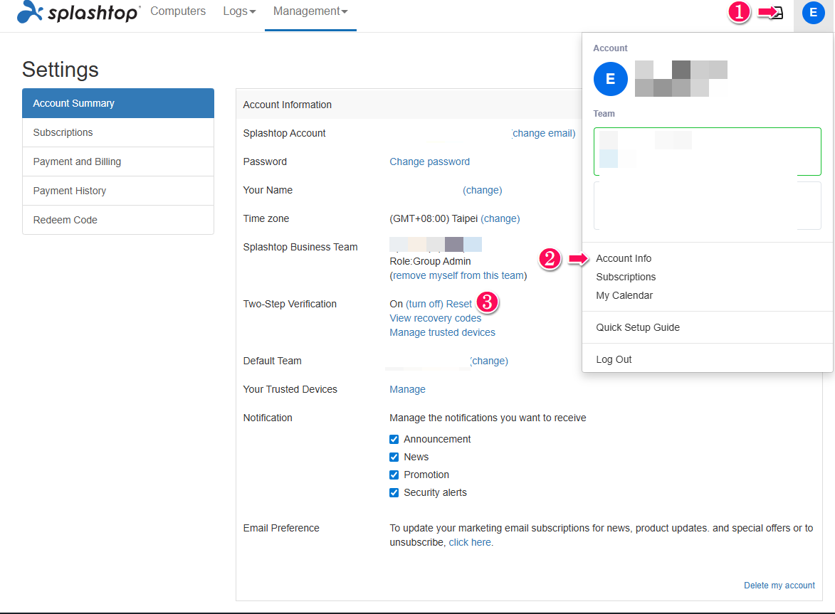 How do I use recovery codes/reset 2FA? – Splashtop Business - Support
