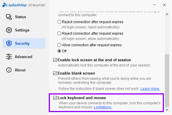 Limitations of the "Lock keyboard and mouse" feature – Splashtop ...