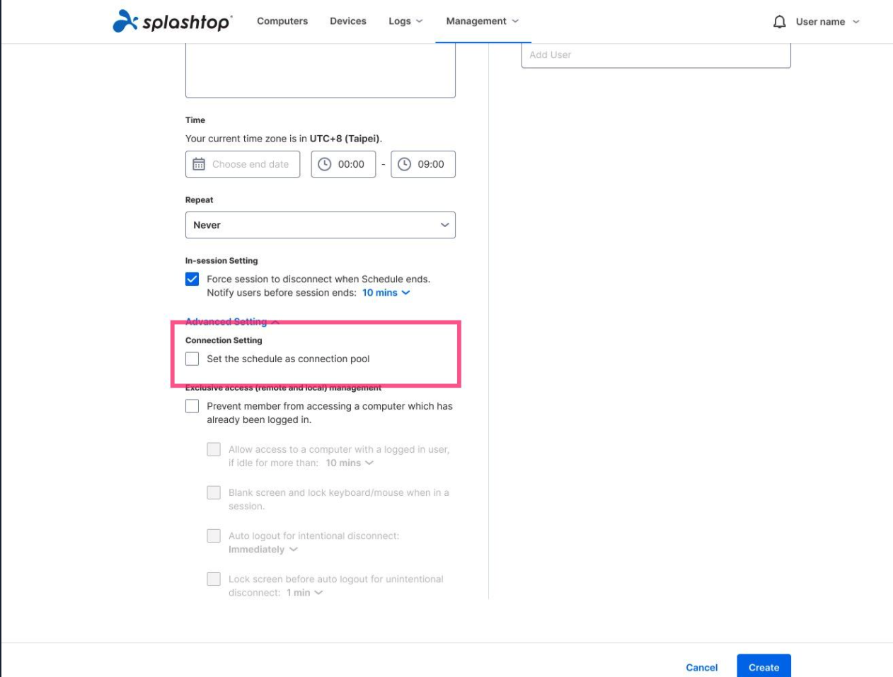 Connection Pool – Splashtop Business - Support