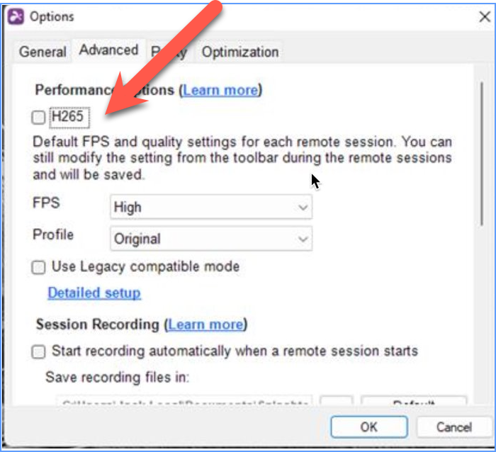 Performance Options – Splashtop Business - Support